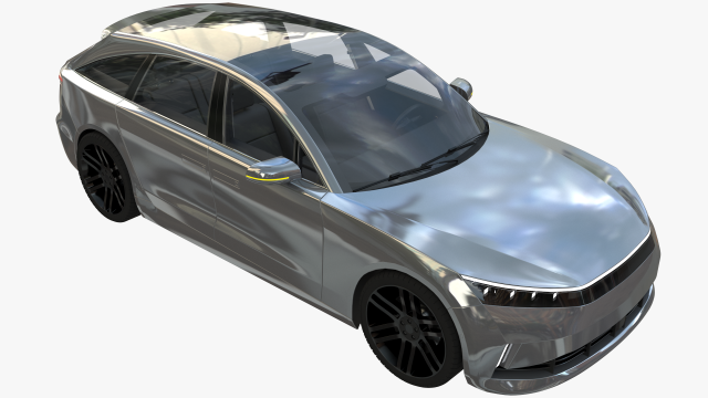 Electric Station Wagon 3D Model in Wagon 3DExport