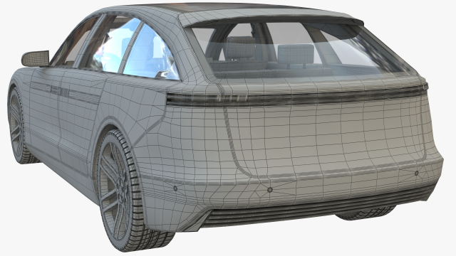 Electric Station Wagon 3D Model in Wagon 3DExport