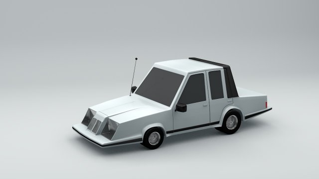 low poly fortnite car 3D Model in Sedan 3DExport