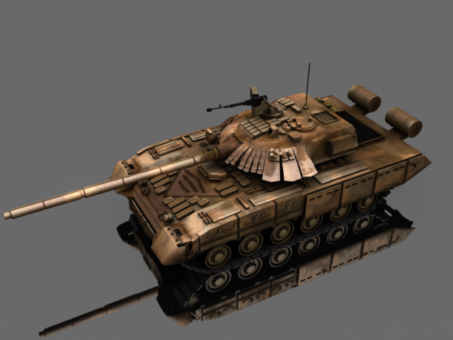 tank t-80 3D Model in Tank 3DExport