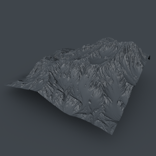 high poly 3d mountain and texture 3D Model in Landscapes 3DExport