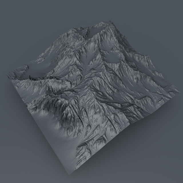 high poly 3d mountain and texture 3D Model in Landscapes 3DExport