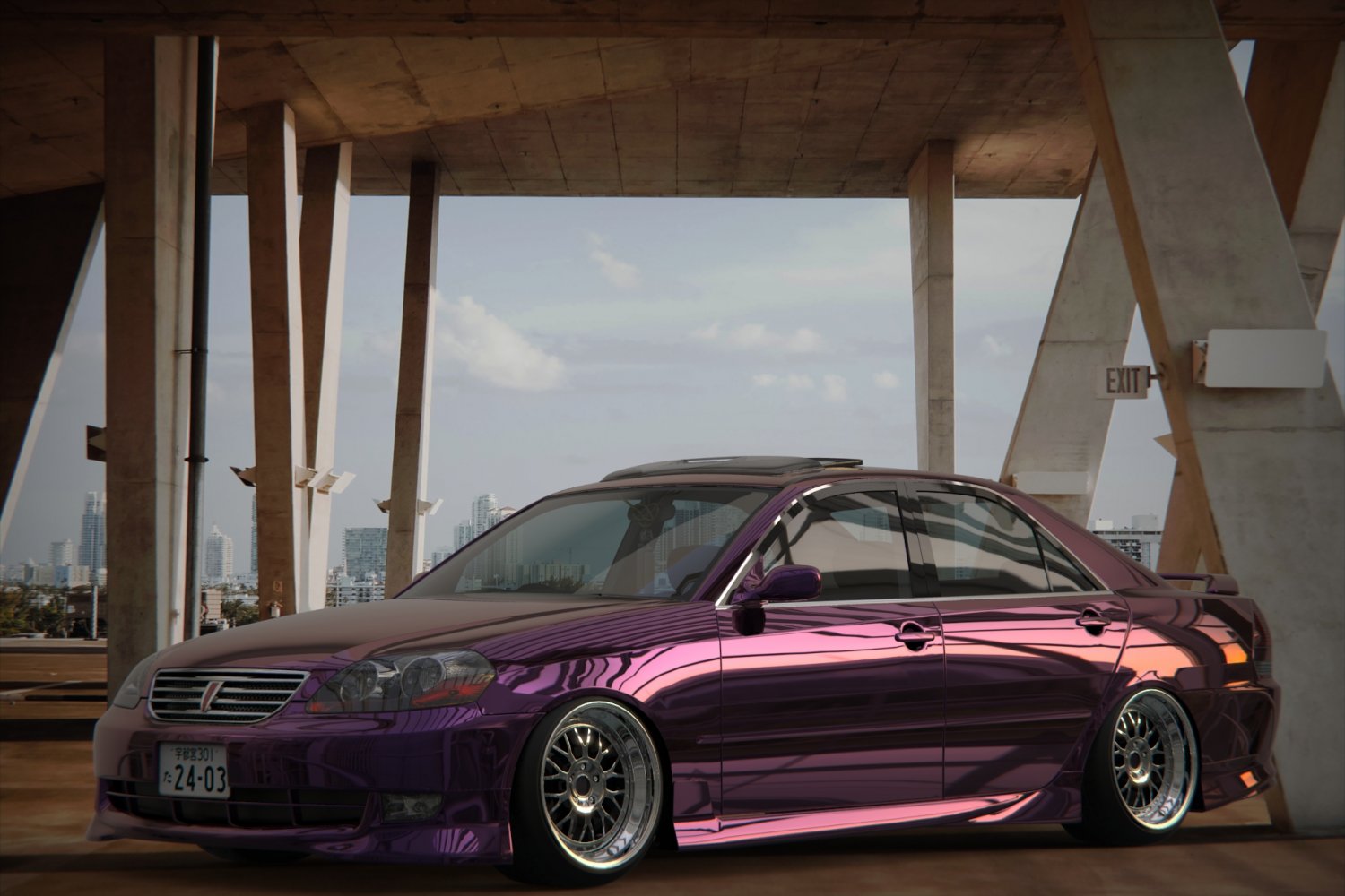 Toyota Mark II jzx 110 3D Model in Sedan 3DExport