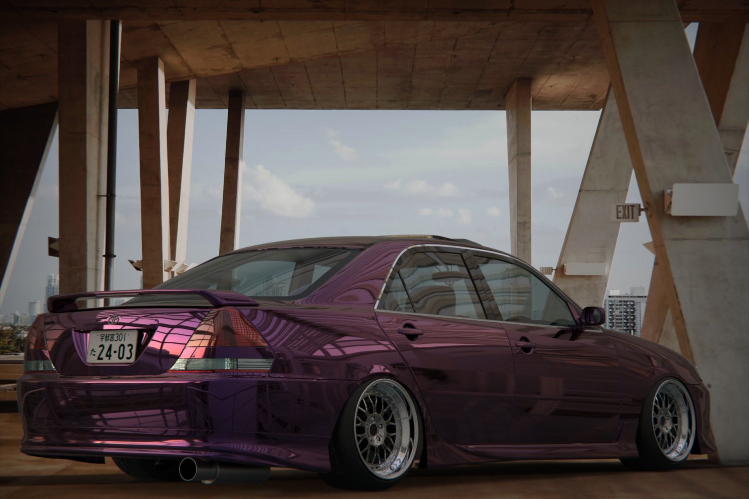 Toyota Mark II jzx 110 3D Model in Sedan 3DExport