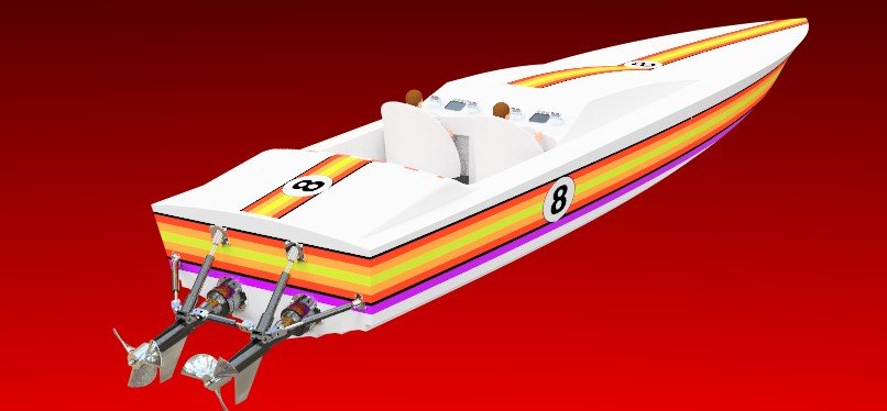 Offshore racing powerboat 3D Model in Speed Boats 3DExport