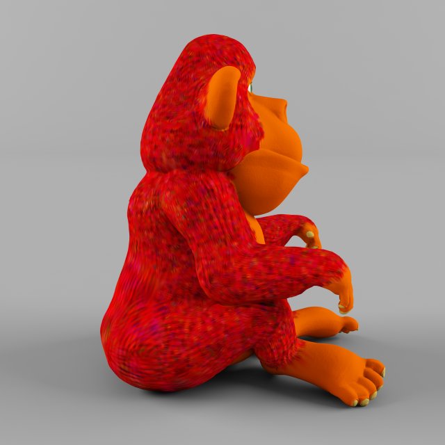 monkey 3D Model in Toys 3DExport