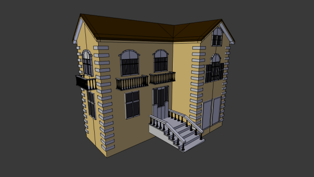 simple house 3D Model in Buildings 3DExport
