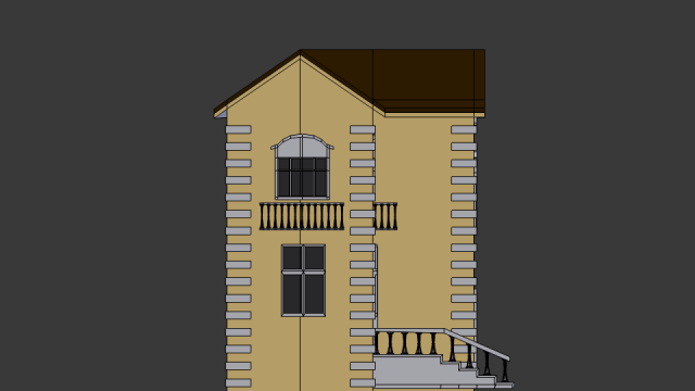 simple house 3D Model in Buildings 3DExport