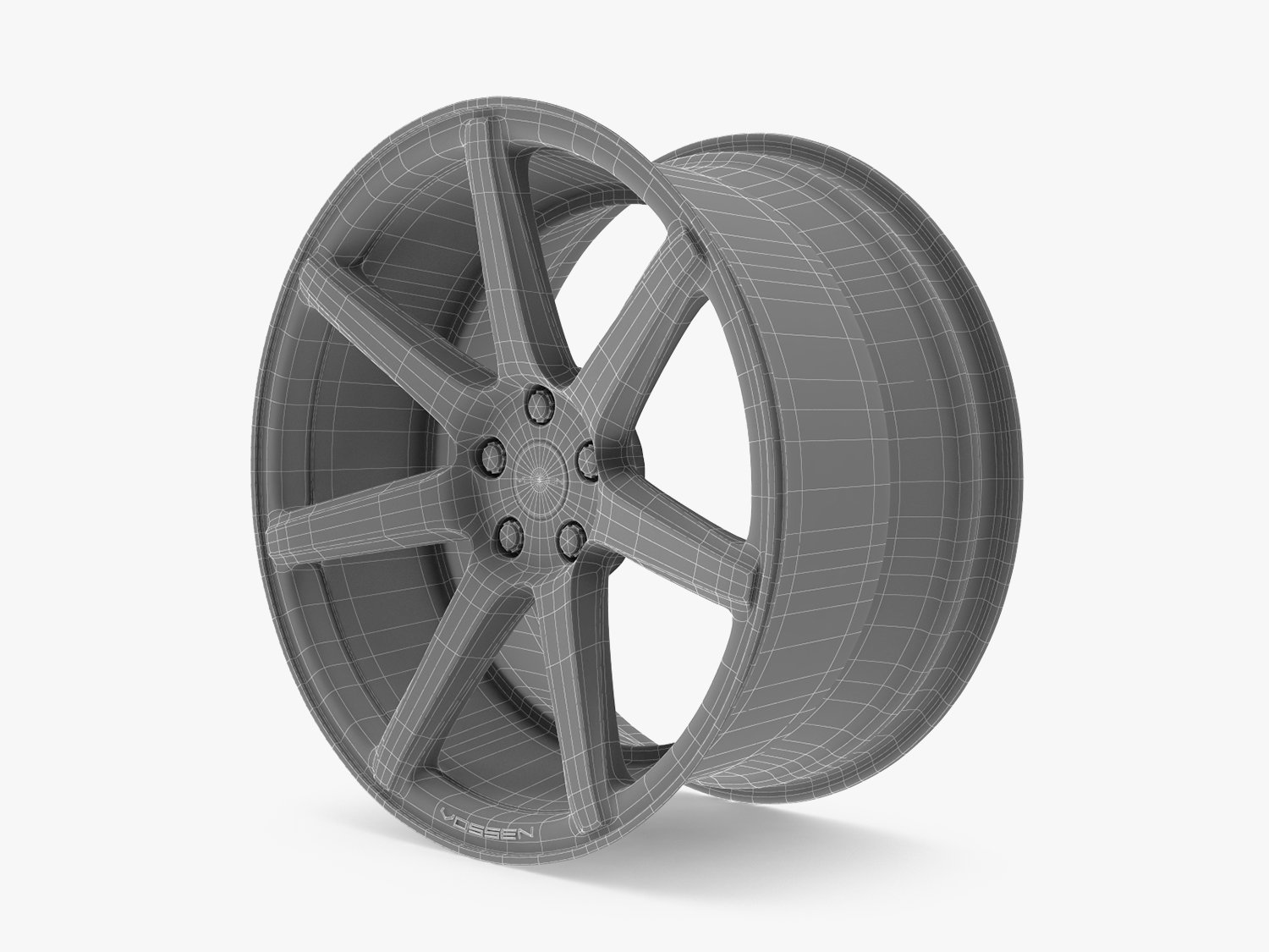 Rim Vossen CV7 3D Model in Parts of auto 3DExport