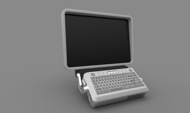 terminal 3D Model in Computer 3DExport