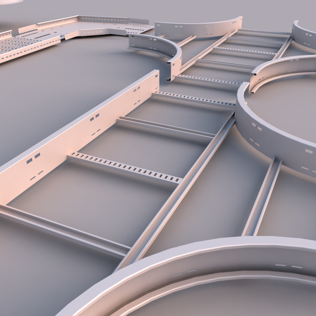 cable tray 3D Model in Parts 3DExport