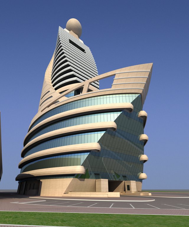 etisalat telecommunications building 3D Model in Landmarks 3DExport