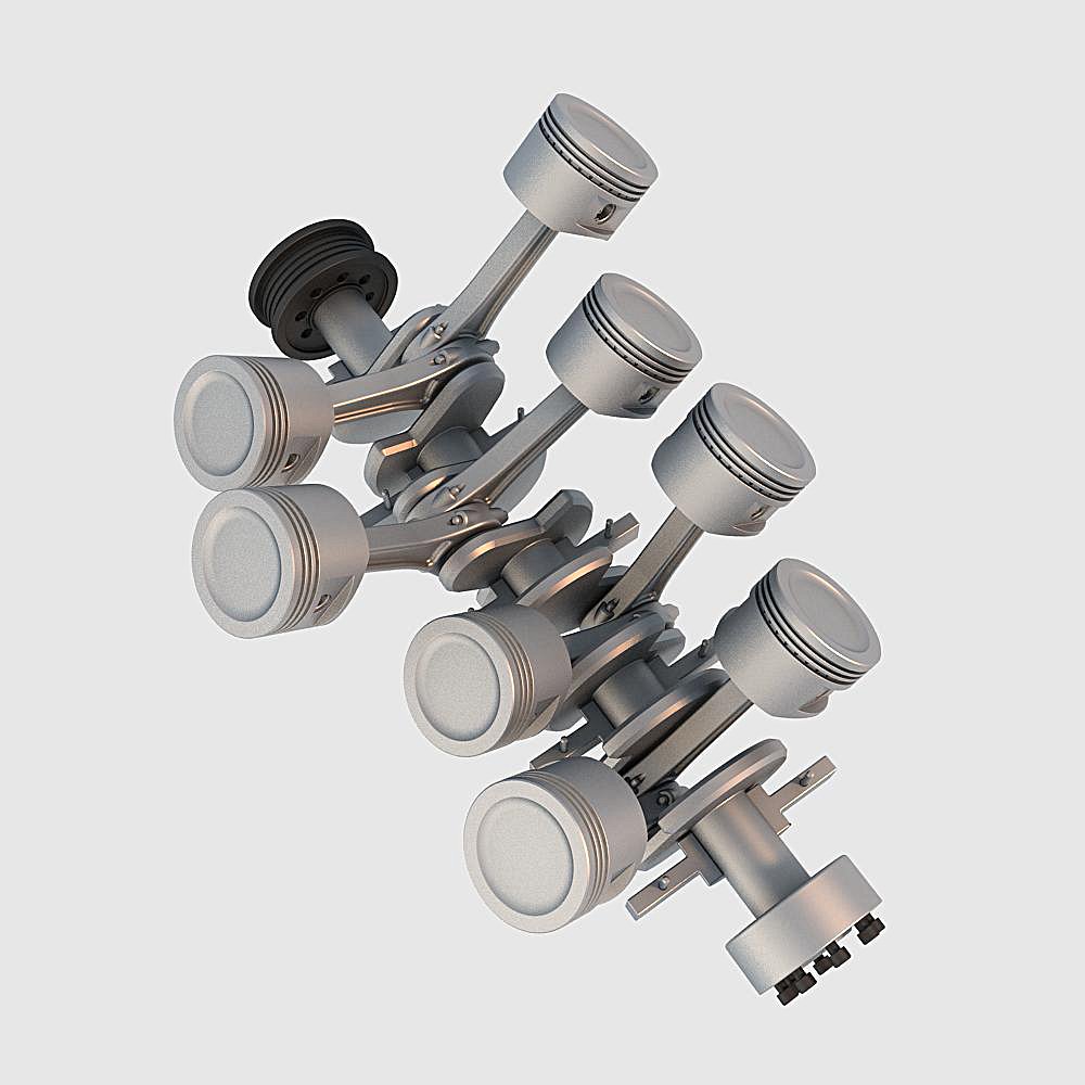V8 Chevrolet Engine 3D Model in Parts of auto 3DExport