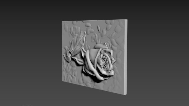 Panno Rose Relief 3D Model in Other 3DExport