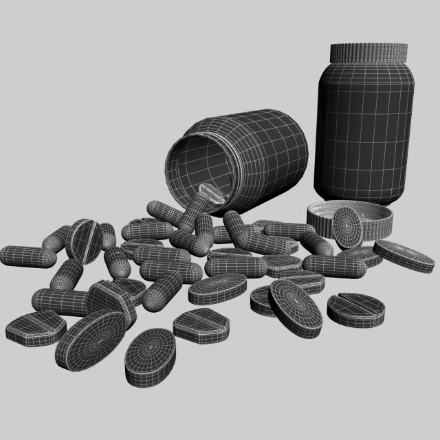 medicine bottle 3D Model in Medicines 3DExport