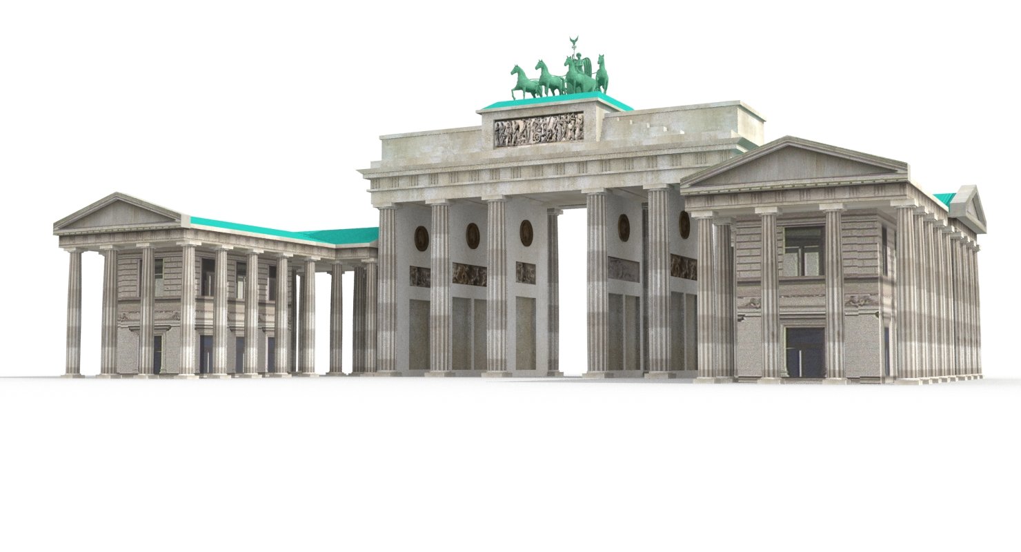 Brandenburg Gate 3D Model in Landmarks 3DExport