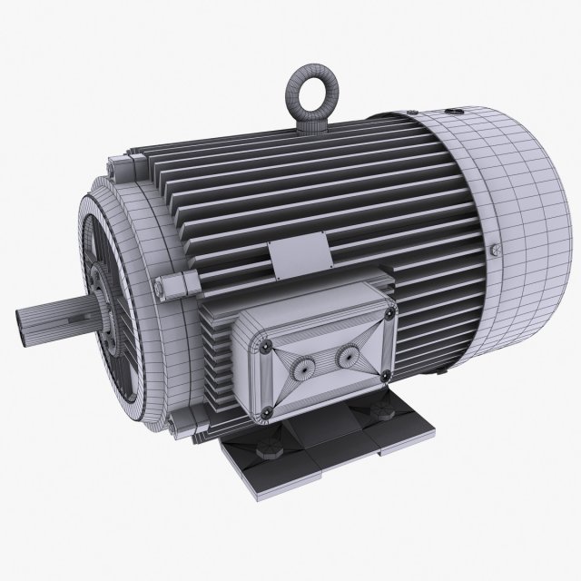 electric motor 3D Model in Parts 3DExport