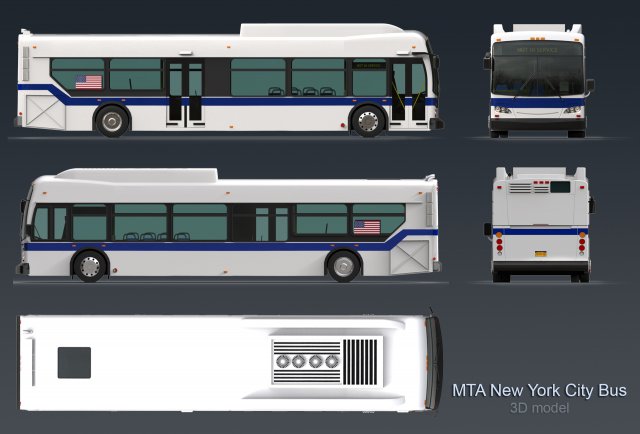 Mta new york city bus 3D Model in Bus 3DExport