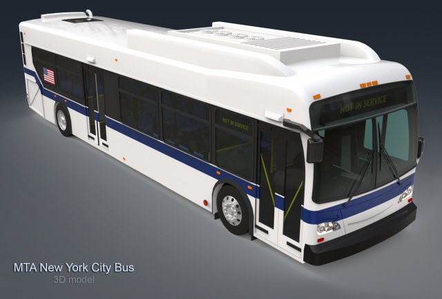 Mta new york city bus 3D Model in Bus 3DExport