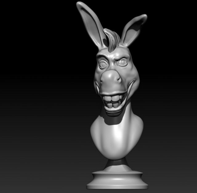 donkey 3D Print Model in Figurines 3DExport