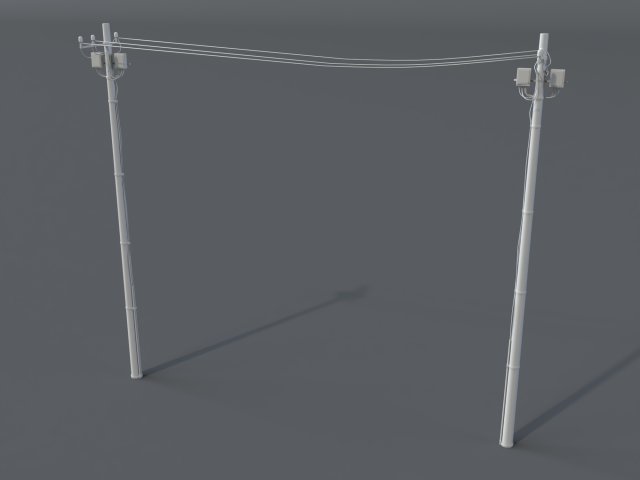 electric towers - 20 pieces 3D Model in Parts 3DExport