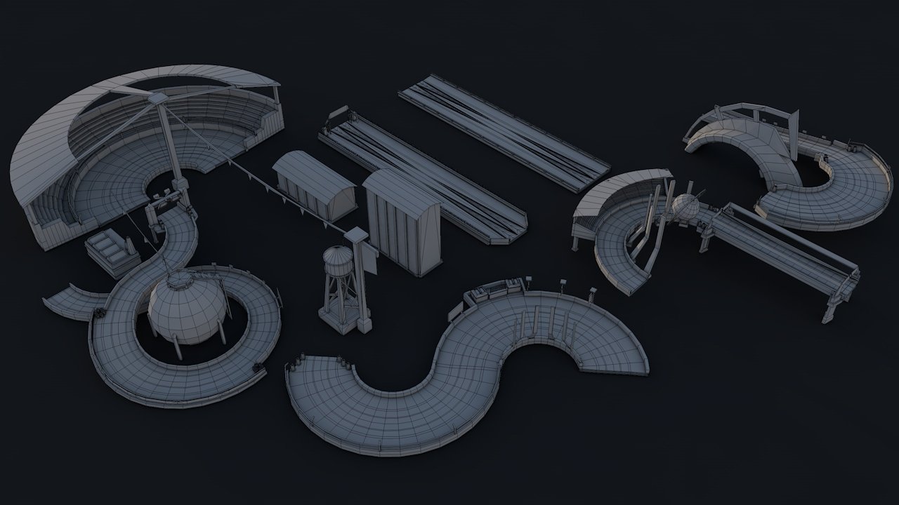 racetrack 3D Models in Race Track 3DExport