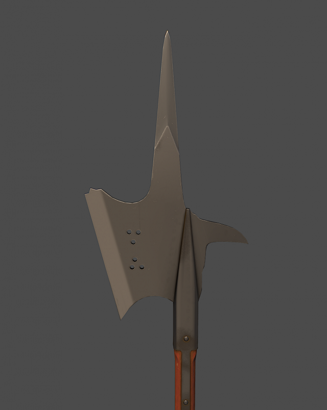 halberd polearm 3D Model in Melee 3DExport