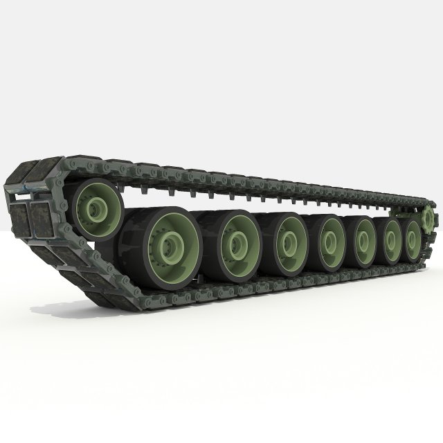 military tank tracks and wheels 3D Model in Tank 3DExport