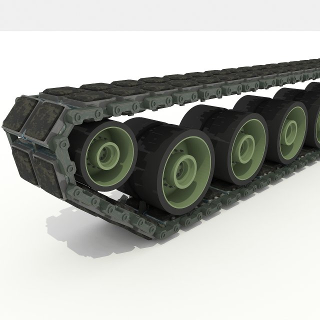 military tank tracks and wheels 3D Model in Tank 3DExport