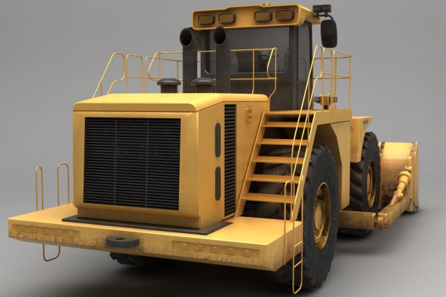 wheel dozer 3D Model in Heavy Equipment 3DExport