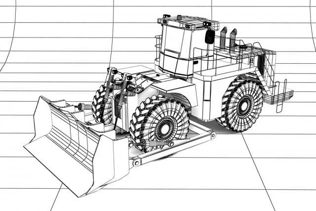 wheel dozer 3D Model in Heavy Equipment 3DExport