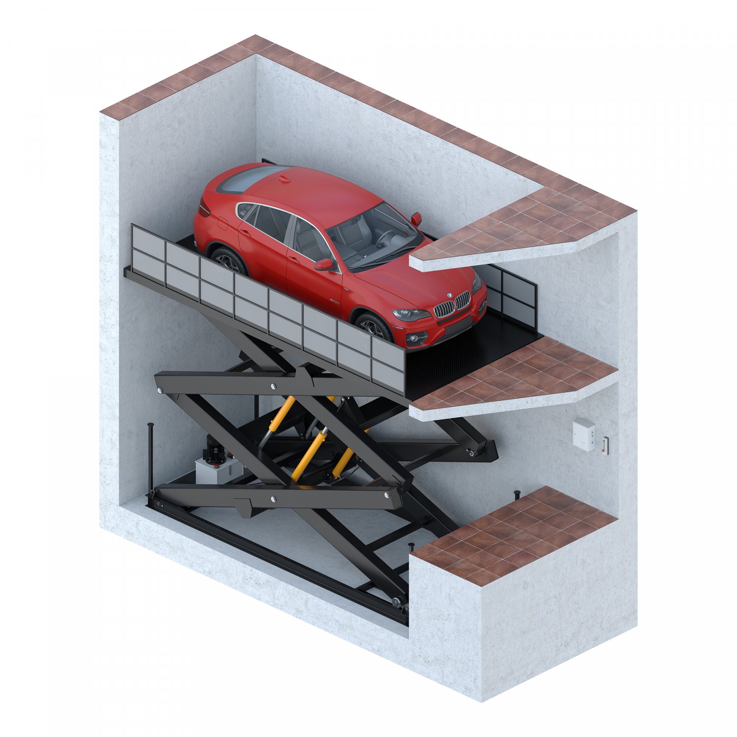 Car lift 1 3D Model in Machines 3DExport