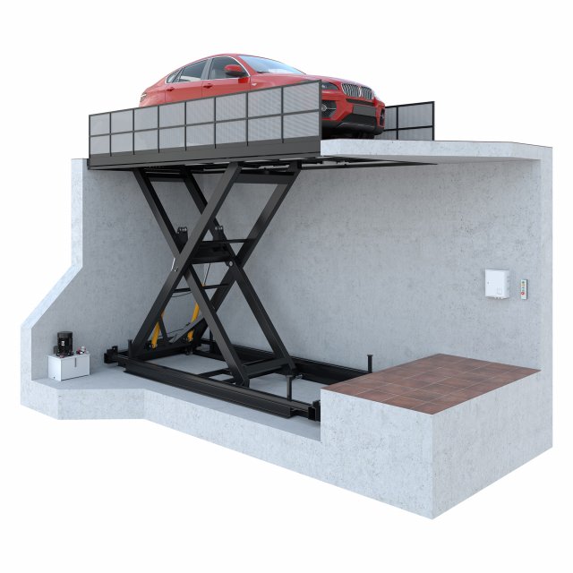 car lift 4 3D Model in Machines 3DExport