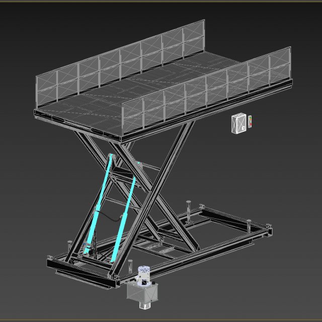 car lift 4 3D Model in Machines 3DExport