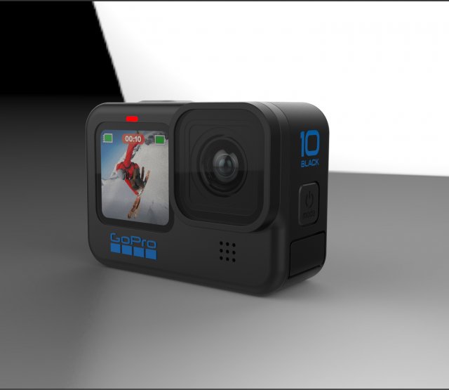 gopro hero 10 3D Model in Video 3DExport