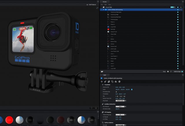 gopro hero 10 3D Model in Video 3DExport