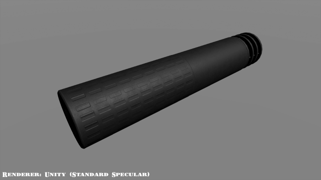 suppressor - silencer - muzzle break combo pbr 4k textures unity unreal ...