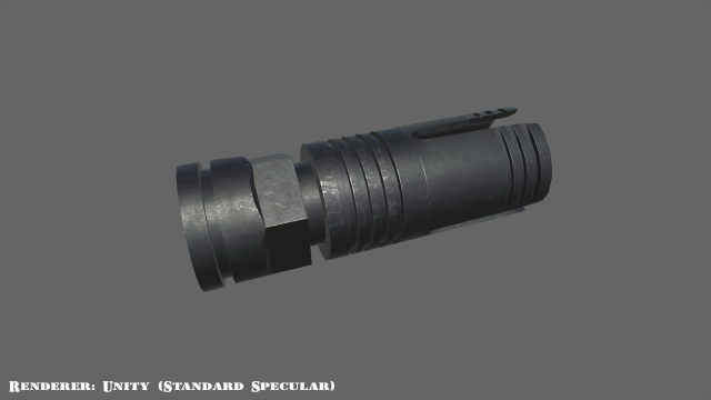 flash hider - muzzle suppresssor - attachment - pbr - 4k textures ...