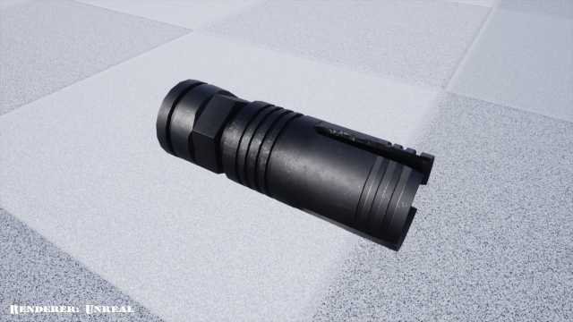 flash hider - muzzle suppresssor - attachment - pbr - 4k textures ...