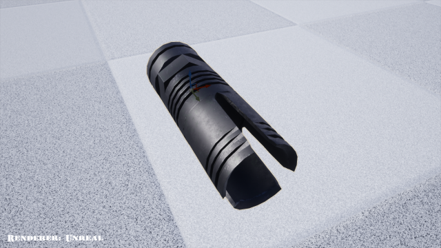 flash hider - muzzle suppresssor - attachment - pbr - 4k textures ...