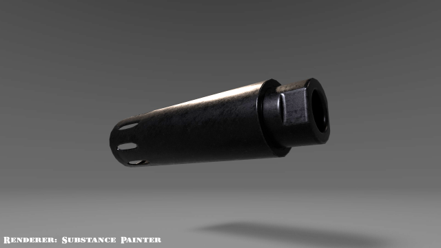 flash hider - muzzle suppresssor - attachment - pbr - 4k textures ...