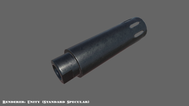 flash hider - muzzle suppresssor - attachment - pbr - 4k textures ...