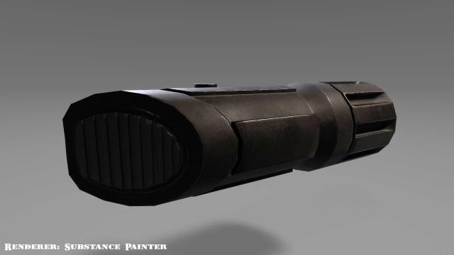 flash light - attachment - pbr - 4k textures - unity - unreal 3D Model ...