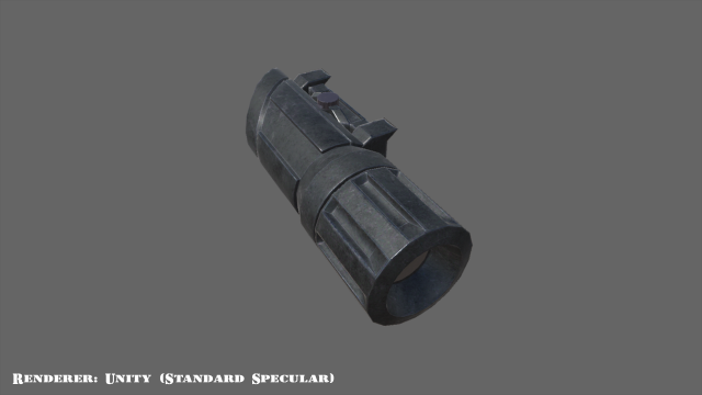 flash light - attachment - pbr - 4k textures - unity - unreal 3D Model ...
