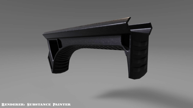 angled grip - foregrip - attachment - pbr - 4k textures - unity ...