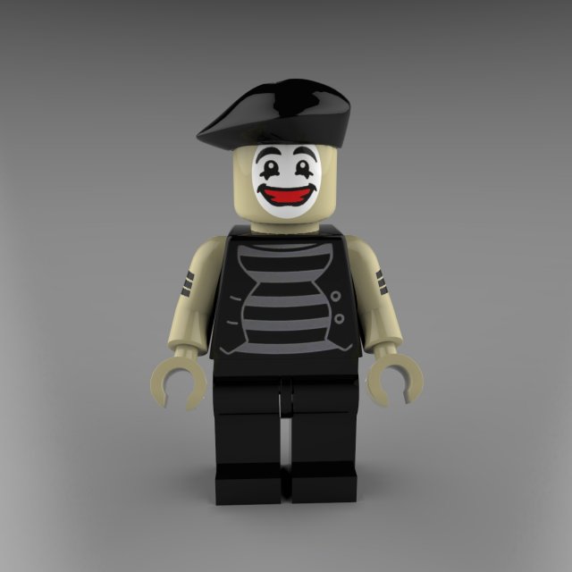 happy mime lego 3D Model in Diğer 3DExport