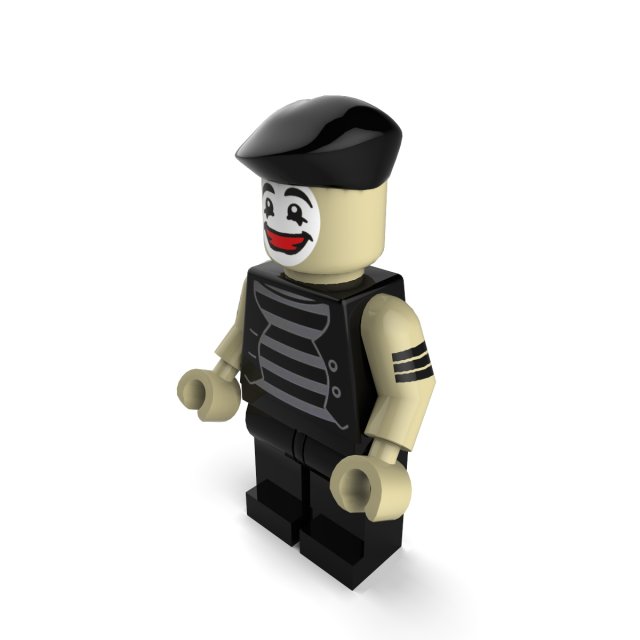 happy mime lego 3D Model in Diğer 3DExport