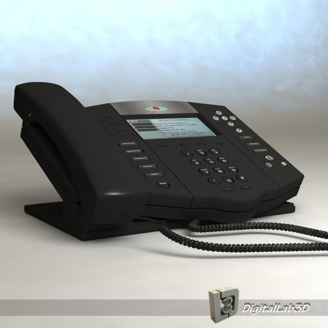 polycom 3D Model in Phone and Cell Phone 3DExport