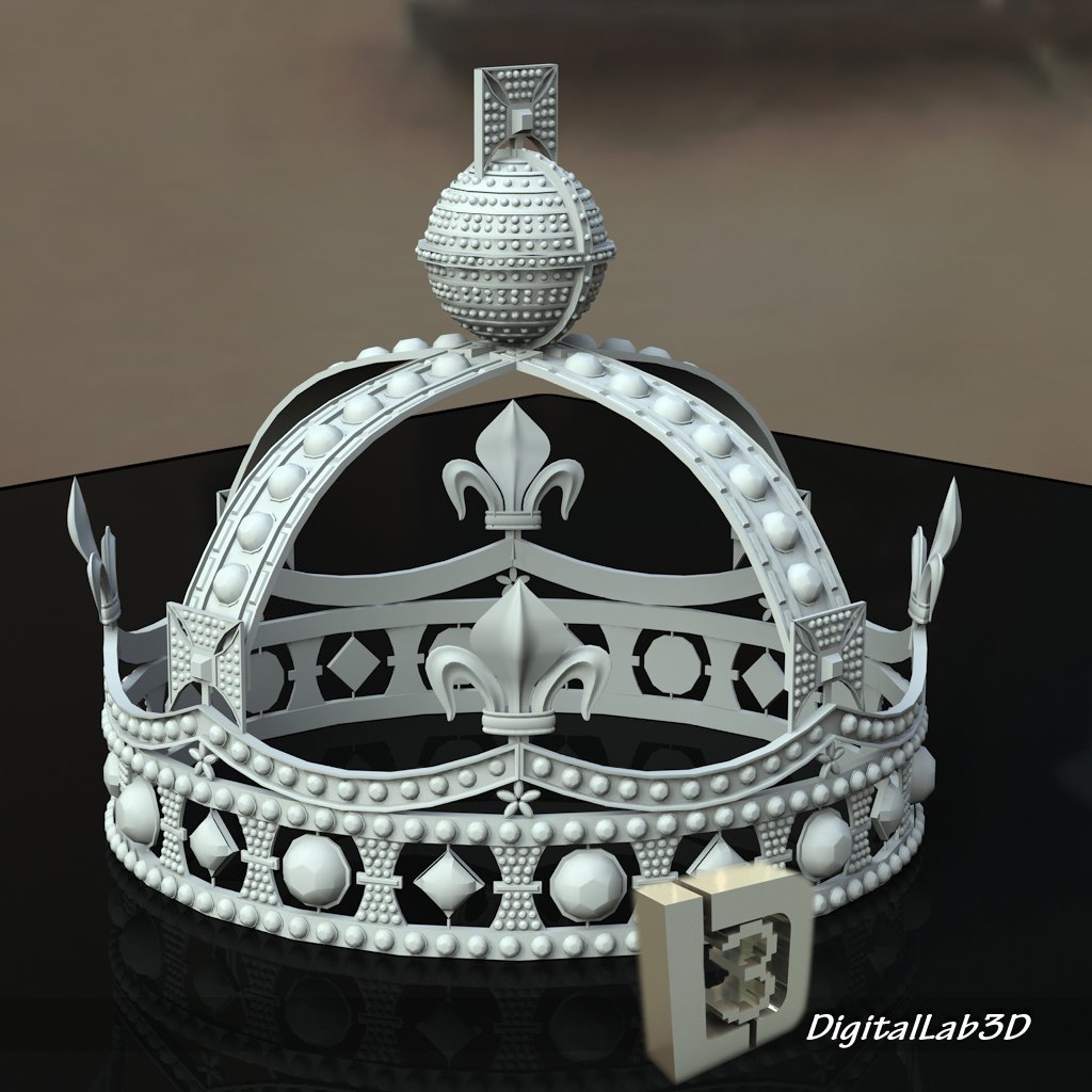 diamond crown 3D Models in Jewellery 3DExport