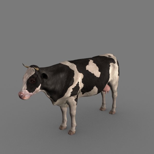 Top Cow 3D Model in Cow 3DExport
